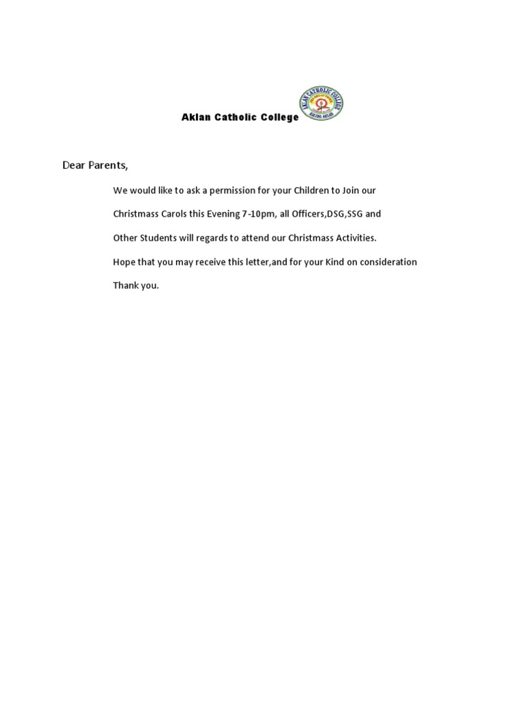 Christmas Carols Invitation for Students | PDF