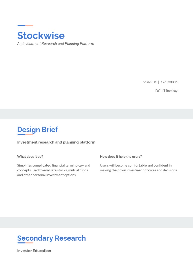 Stockwise: Simplifying Investment Education | PDF | Investing ...