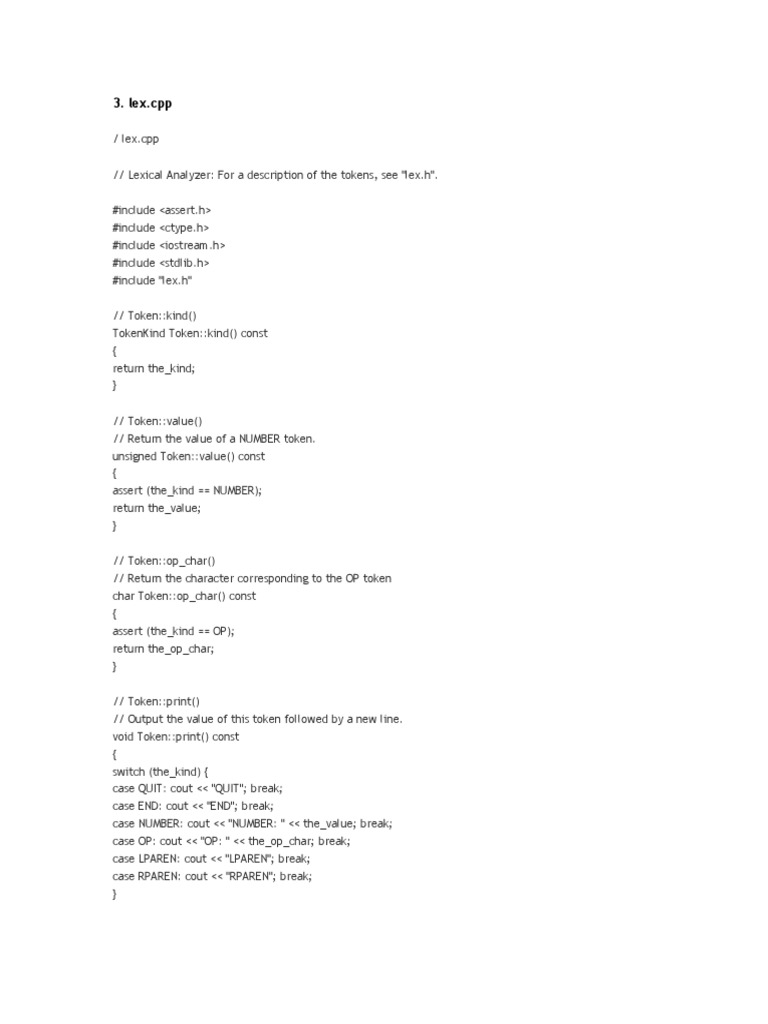 Lex - CPP | PDF | Computer Programming | Computer Programming Tools