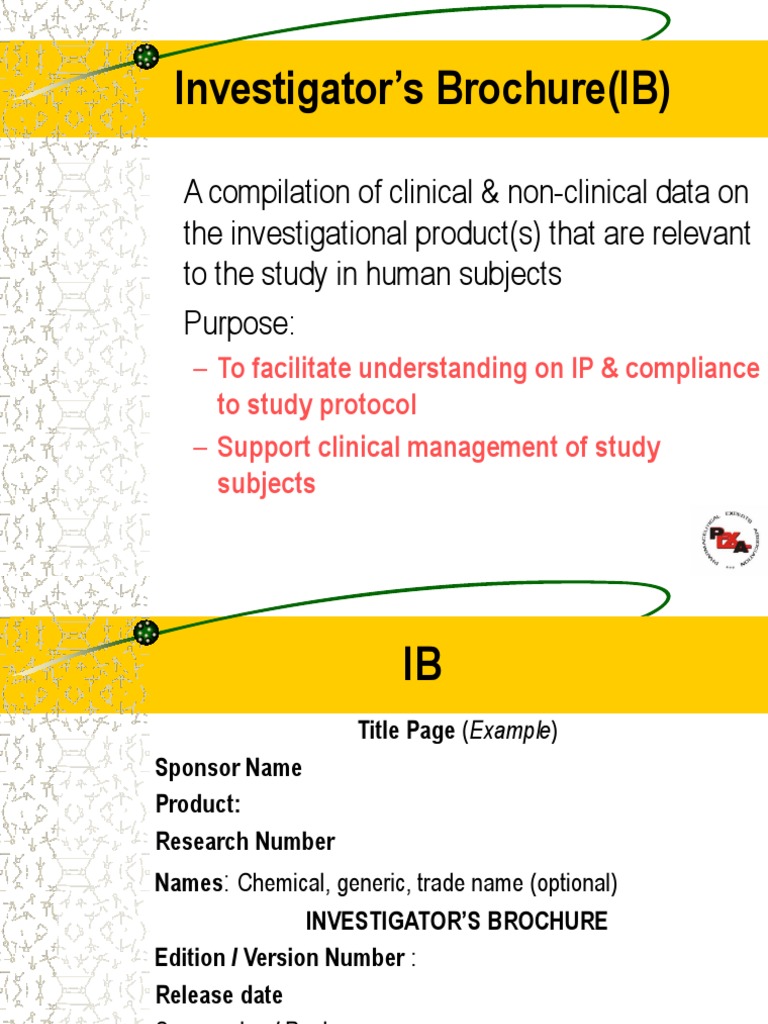 Investigator Brochure | PDF