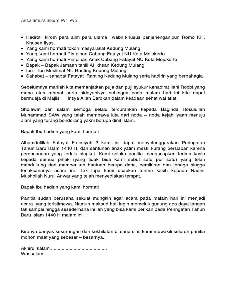 Sambutan Fatayat | PDF | Perjalanan | Agama & Spiritualitas