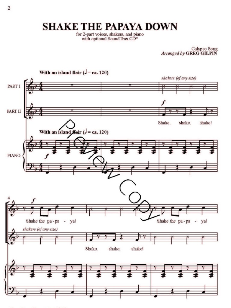 Shake The Papaya Down | PDF