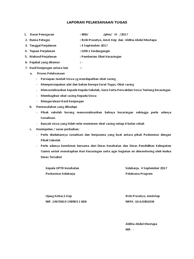 Pemberian Obat Cacing | PDF