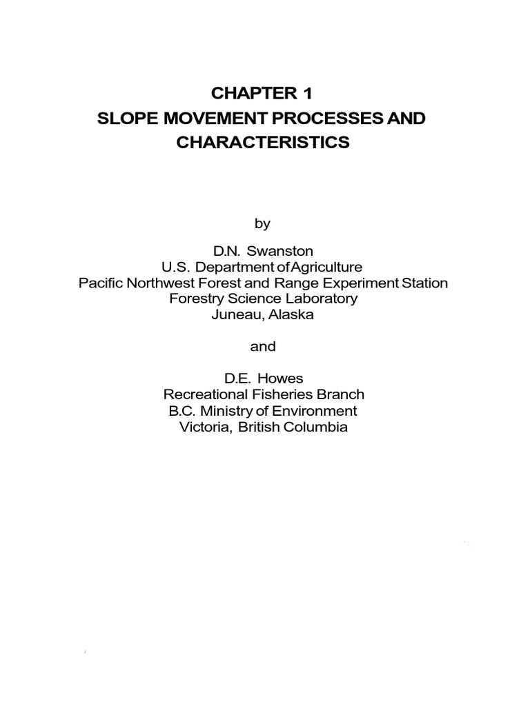 Slope Movement Processes and Characteristics | PDF | Landslide | Soil