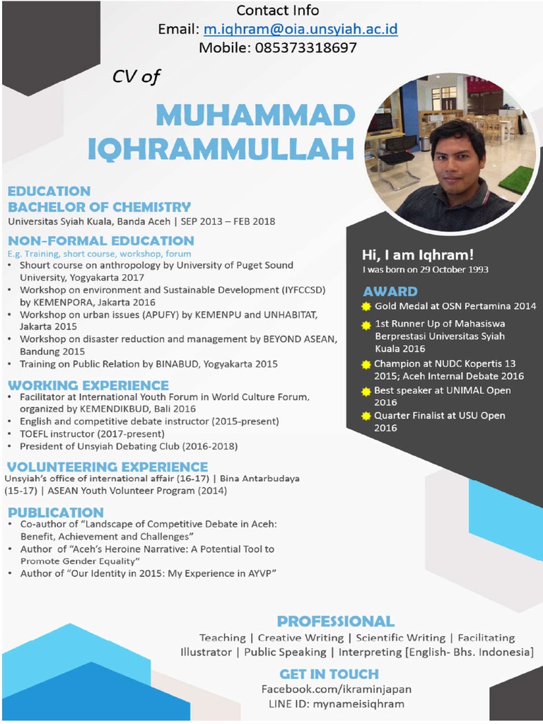 CV Muhammad Iqhrammullah | PDF