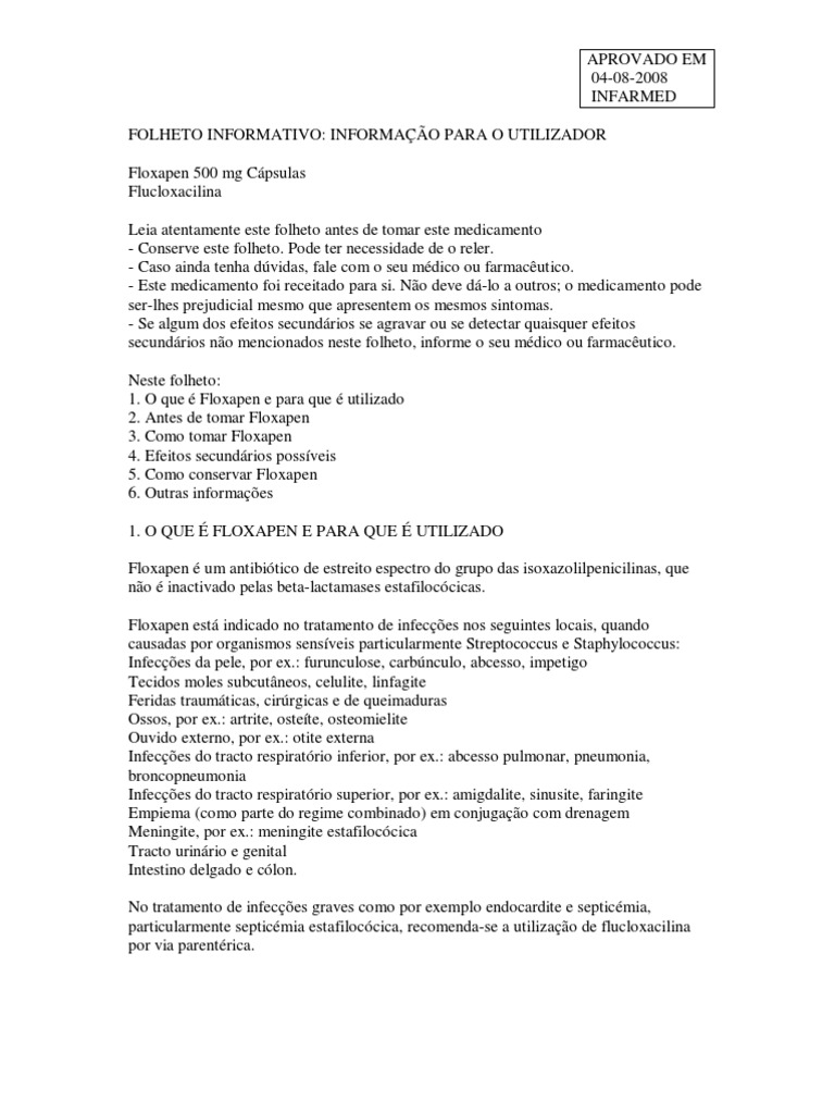 floxapen | Amamentação | Penicilina