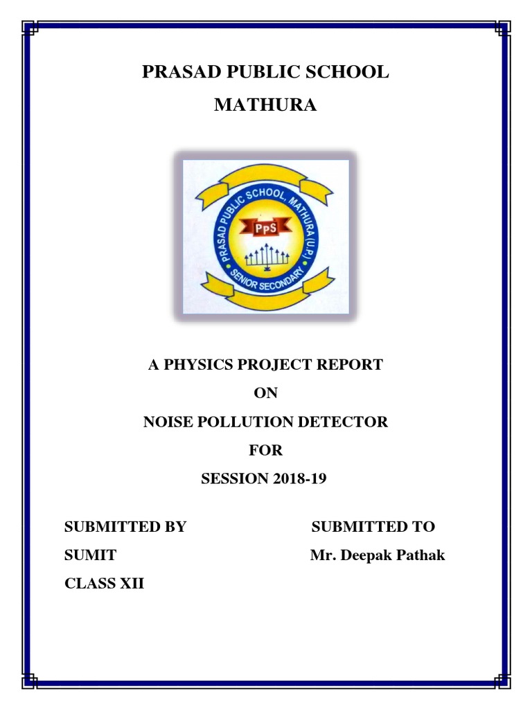 Noise Pollution Detector Project Report | PDF | Science & Mathematics