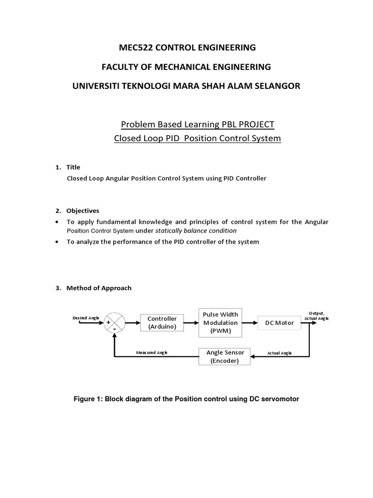 Closed Loop Position Control Using PID | PDF | Control Theory | Control System