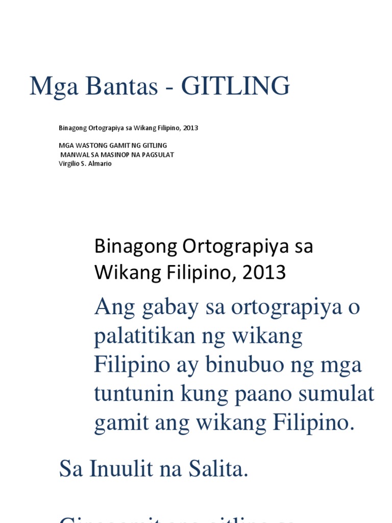 Mga Bantas - Gitling | PDF