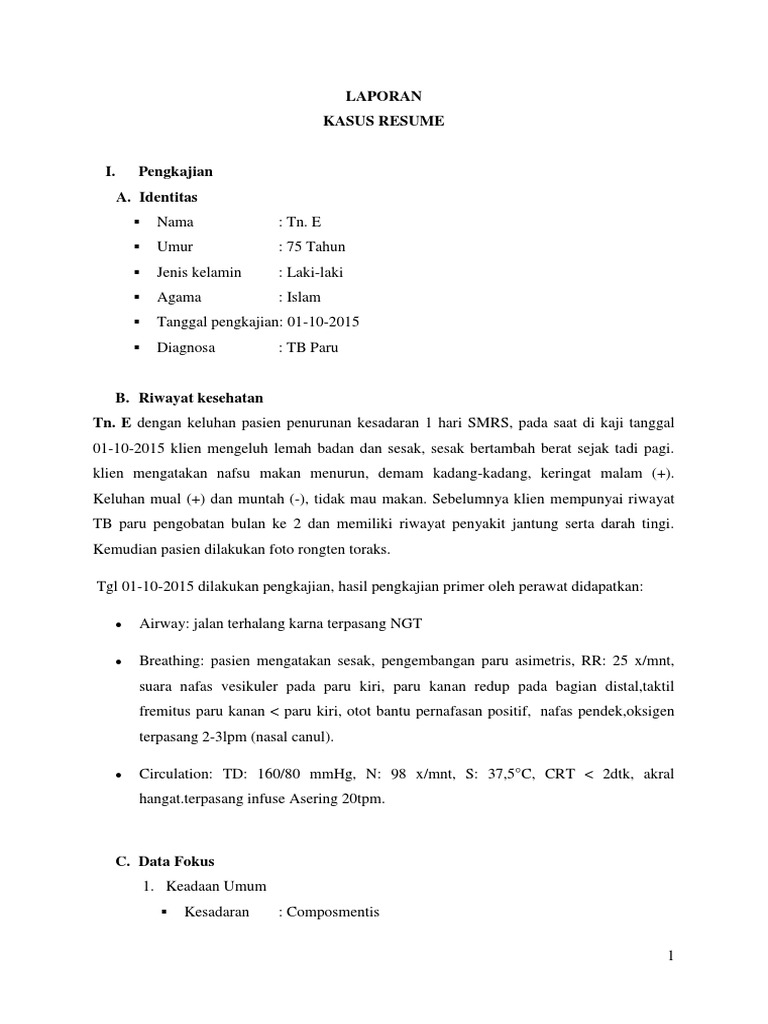 Resume TB Paru | PDF | Sains & Matematika