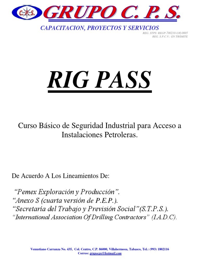 Curso Rig Pass: Certificación en Seguridad | PDF | Petróleo | Naturaleza