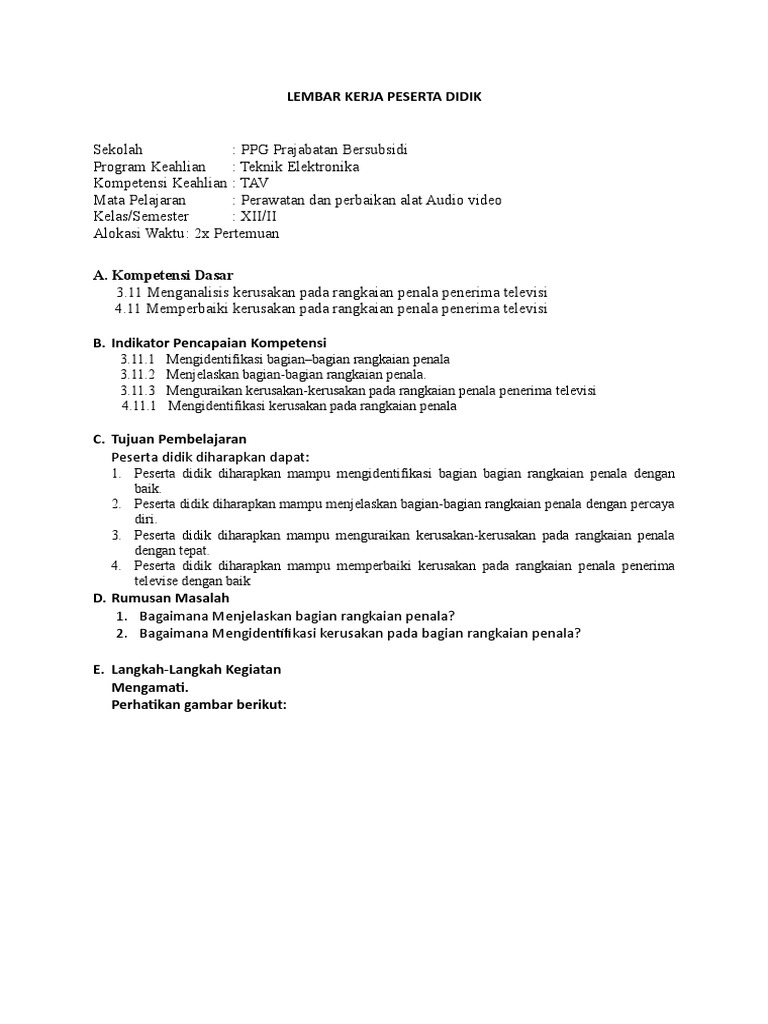 LK 4. Format LKPD-1 | PDF