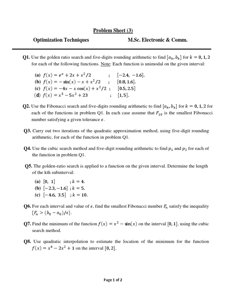 Problem Sheet 3 | PDF | Interpolation | Analysis