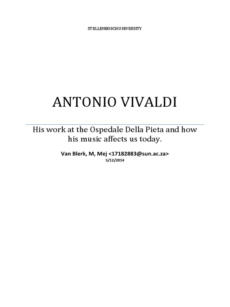 Antonio Vivaldi | PDF | Concerto | Sonata