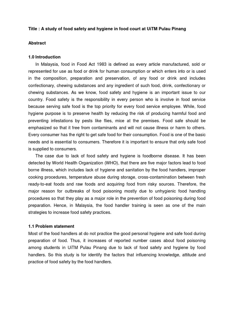 Documentation | PDF | Food Safety | Foodborne Illness