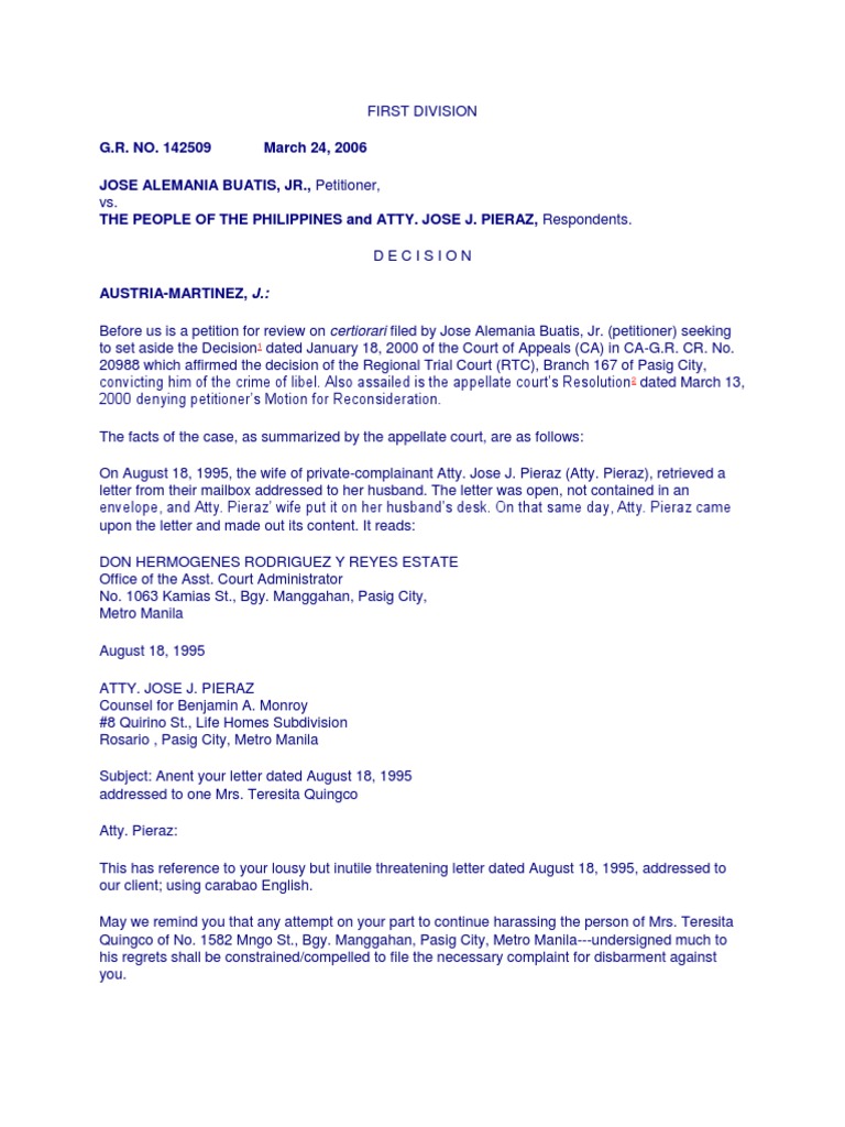 Analysis of a Petition for Review on Certiorari Involving a Conviction ...