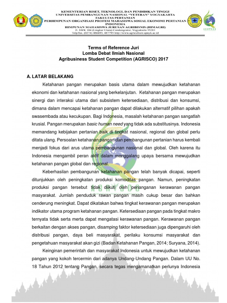 Contoh Term of Reference | PDF