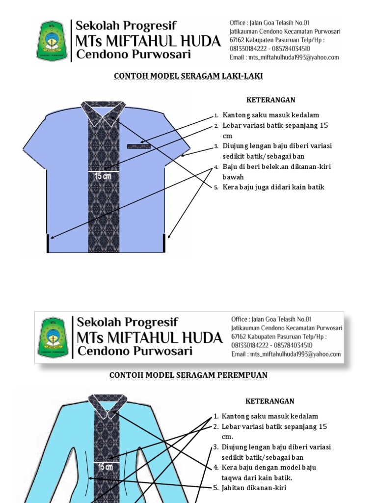 Contoh Model Seragam | PDF