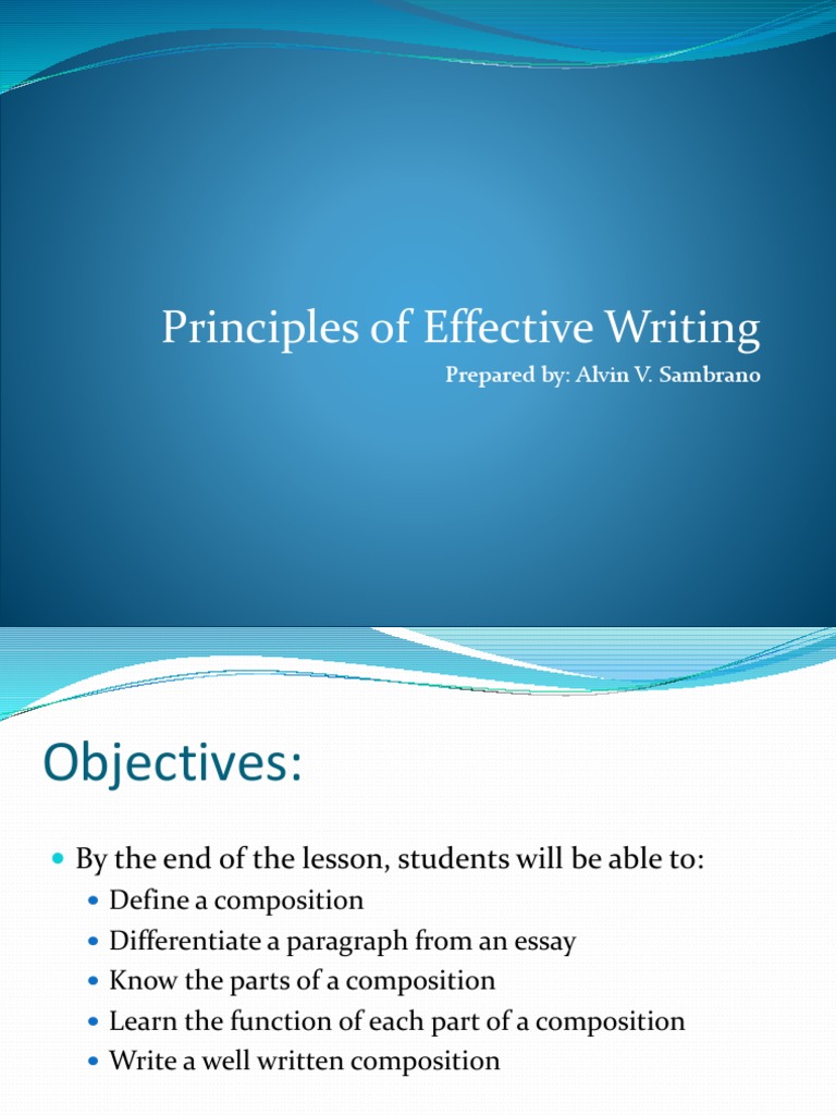 Principles of Effective Essay Writing | PDF | Paragraph | Essays