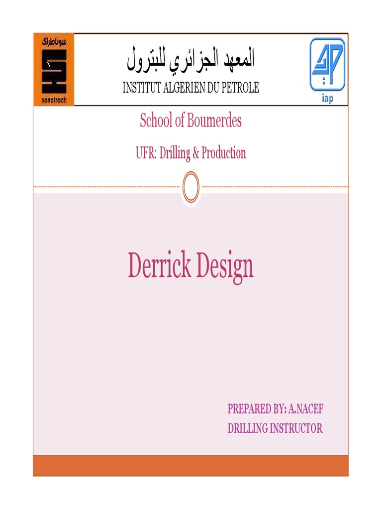 2 Derrick Design Pdf Horsepower Rope