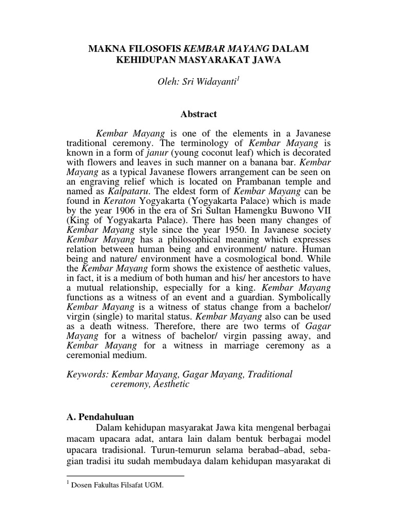 Kembar Mayang PDF | PDF