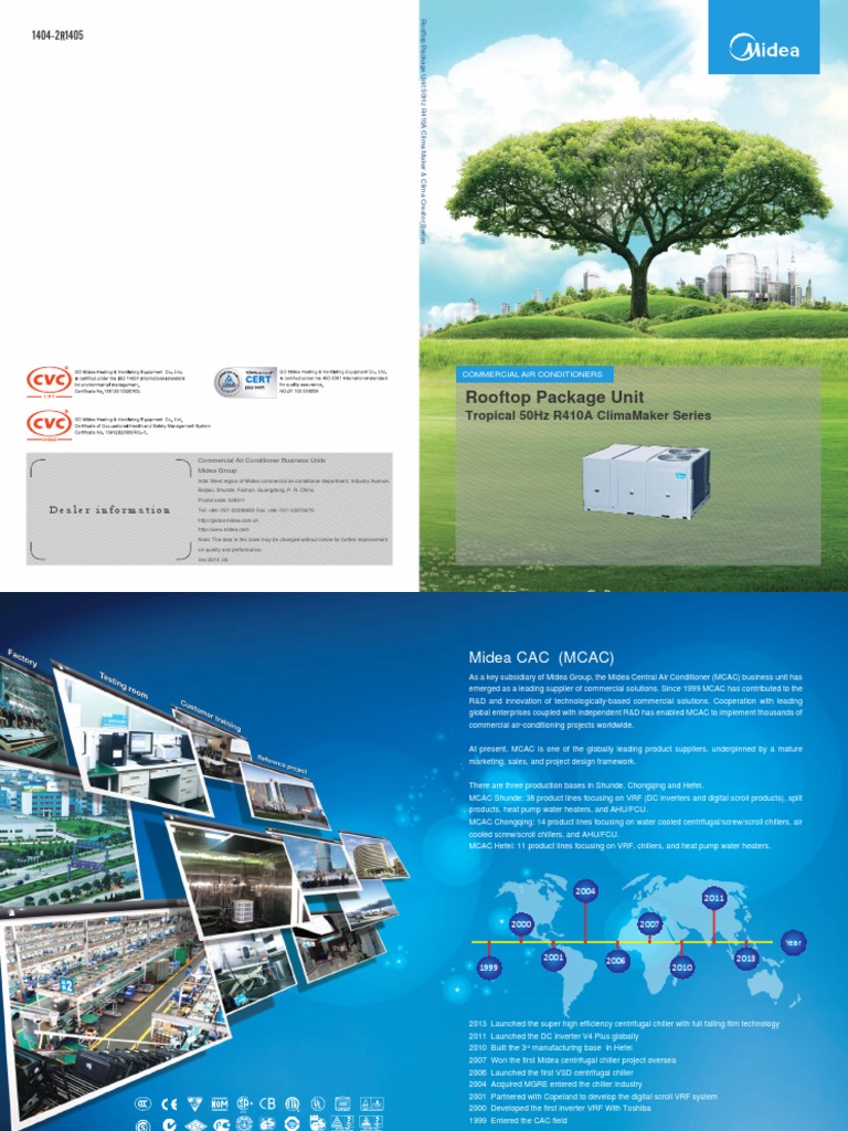 Midea Package Units Approved Catalogue PDF | PDF | Air Conditioning ...