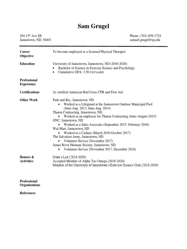 Running Resume | PDF