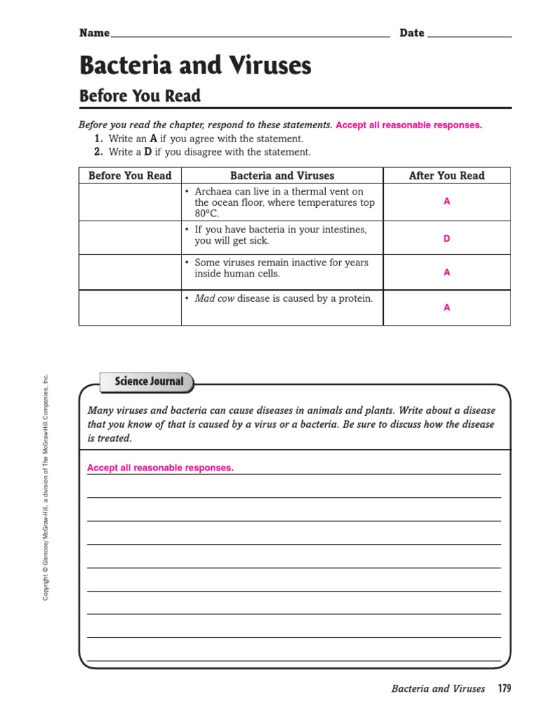 Bacteria Worksheet.pdf | Bacteria | Prokaryote