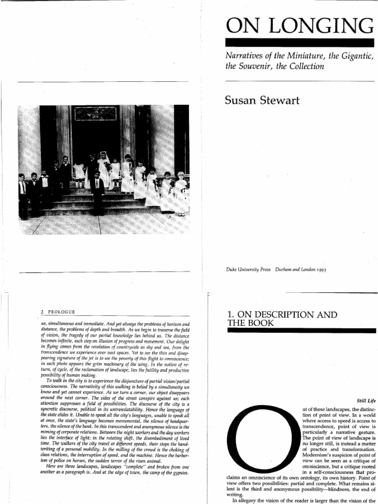 Susan Stewart, From On Longing | PDF