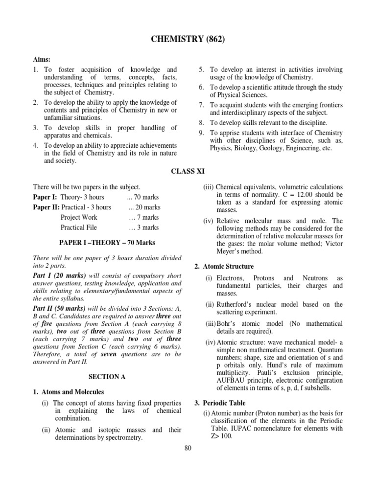 ISC Chemistry PDF | PDF | Chemical Equilibrium | Periodic Table