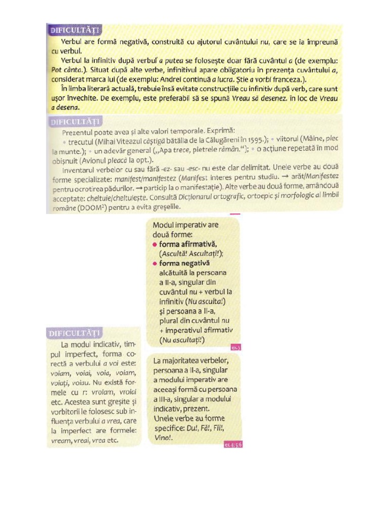 Verbul Exercitii | PDF