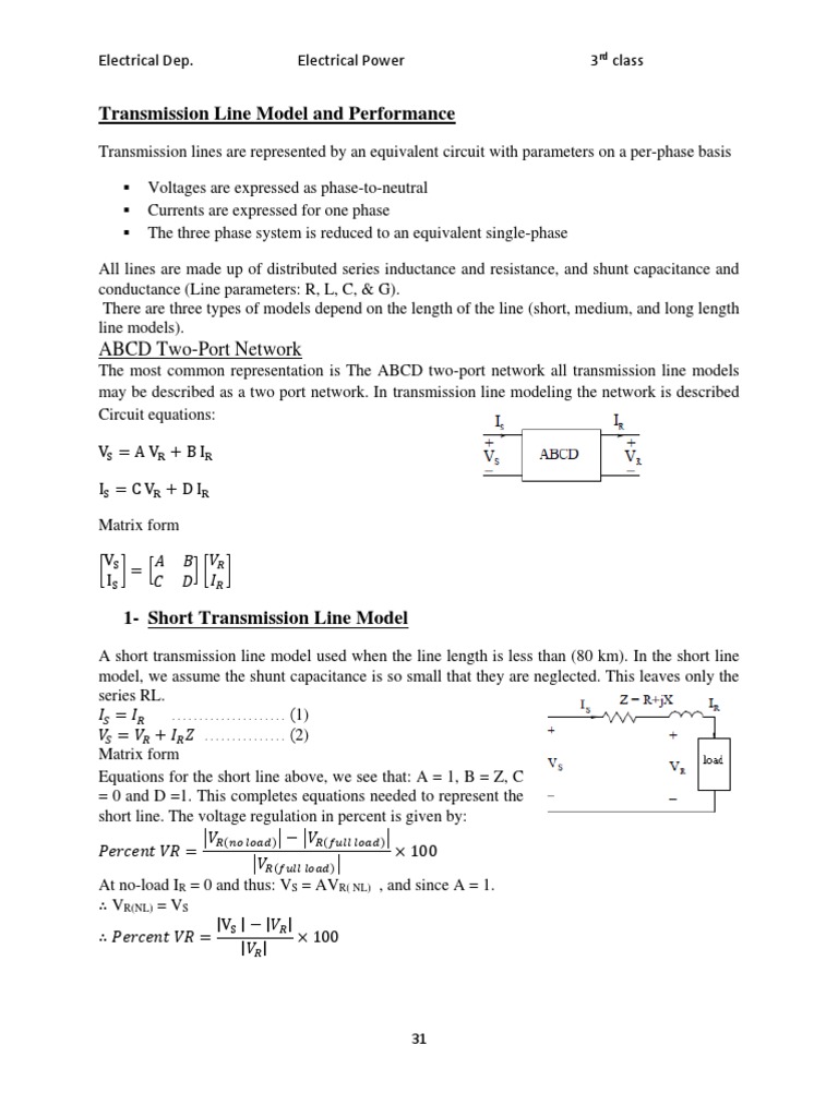Transmission Line Modeling and Performance Analysis | PDF | Electric ...