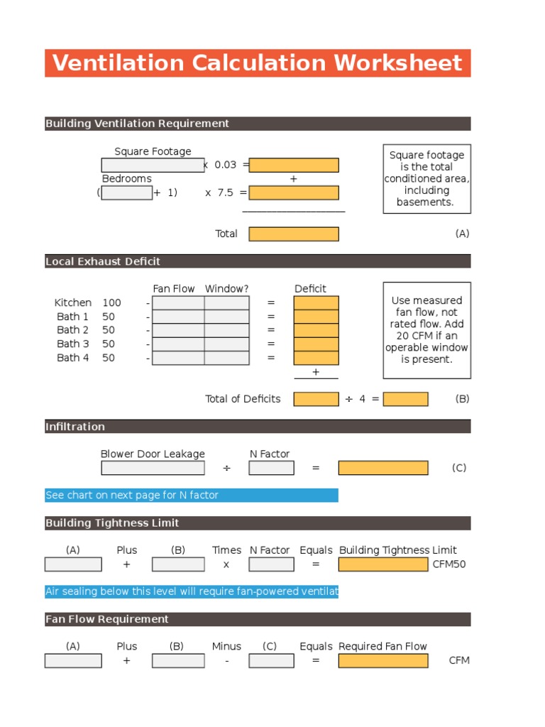 Building Ventilation Calculation Guide | PDF | Idaho | Ventilation ...