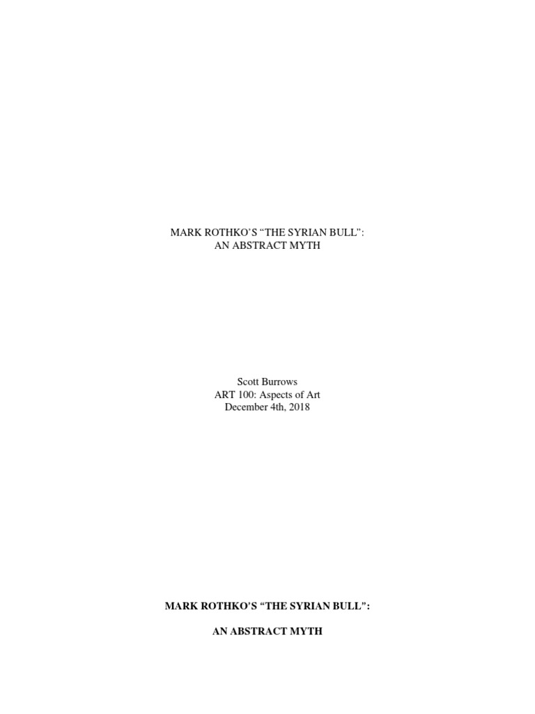 The Syrian Bull Word | PDF | Paintings