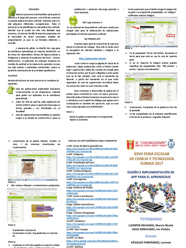 Triptico APP | PDF | Aplicación movil | Android (sistema operativo)