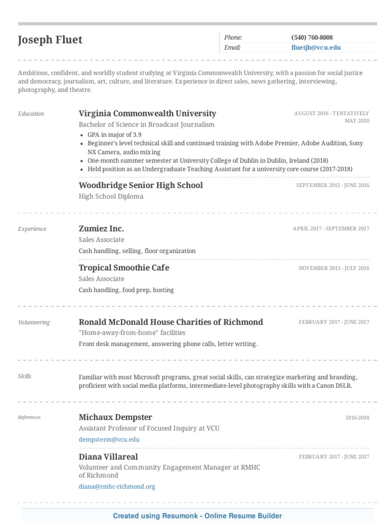 Joseph Fluet: Virginia Commonwealth University | PDF | Communication