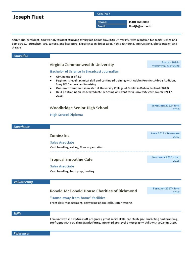 Joseph Fluet: Virginia Commonwealth University | PDF