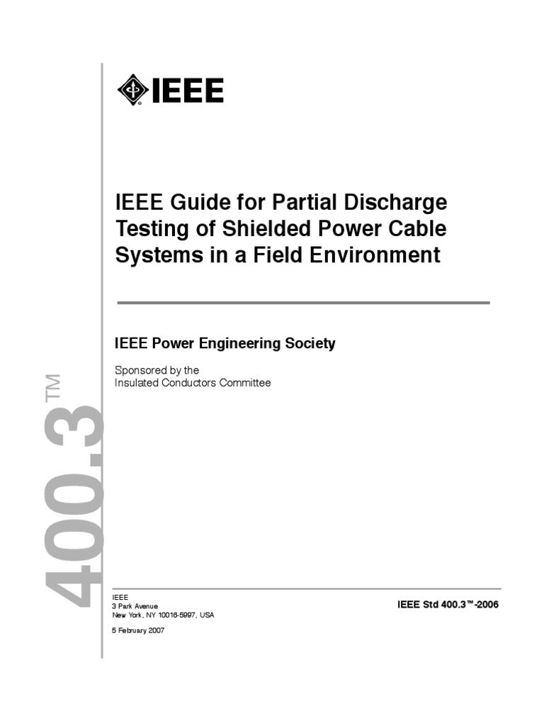 Ieee 400-3-2006 | PDF | Insulator (Electricity) | Electricity