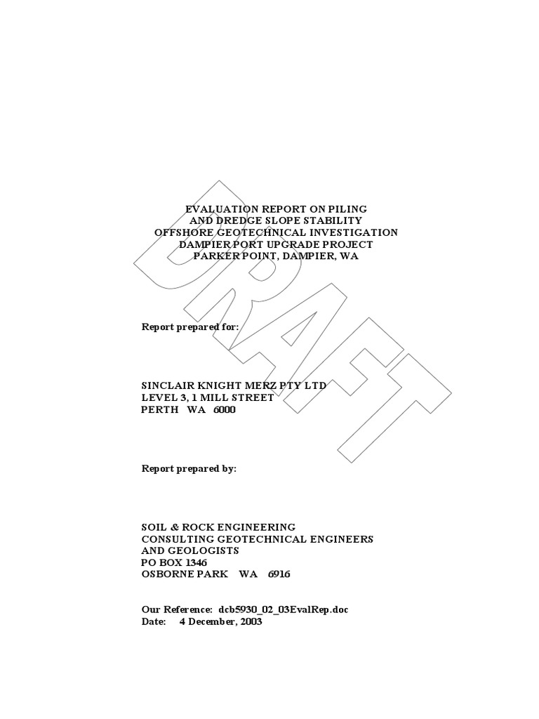 Piling and Slope Stability Report: Parker Point | PDF | Deep Foundation ...