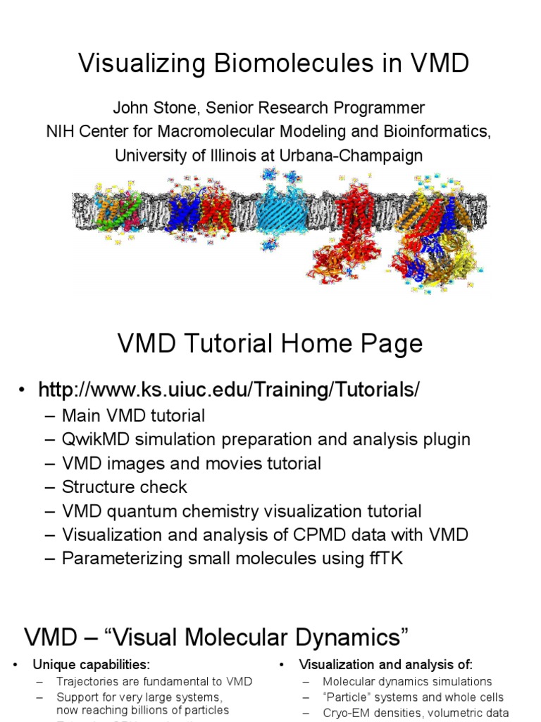 Visualizing Biomolecules in VMD | PDF | Biomolecular Structure | Rendering (Computer Graphics)