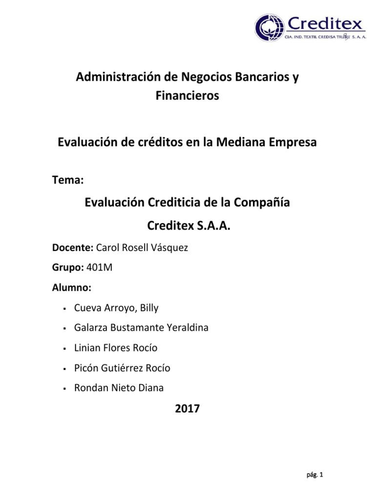 Creditex SA | Descargar gratis PDF | Tratado de Libre Comercio ...