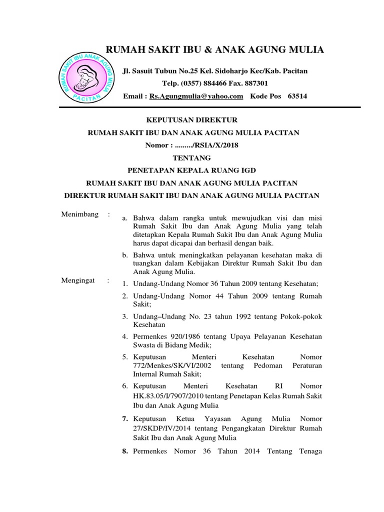 Template SPK RKK Obgyn | PDF | Pengembangan Diri