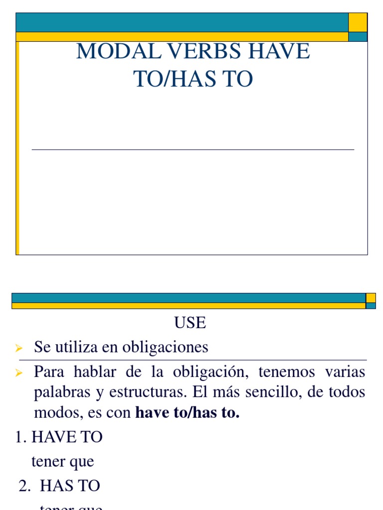 Understanding "Have to" and "Has to" Usage | PDF