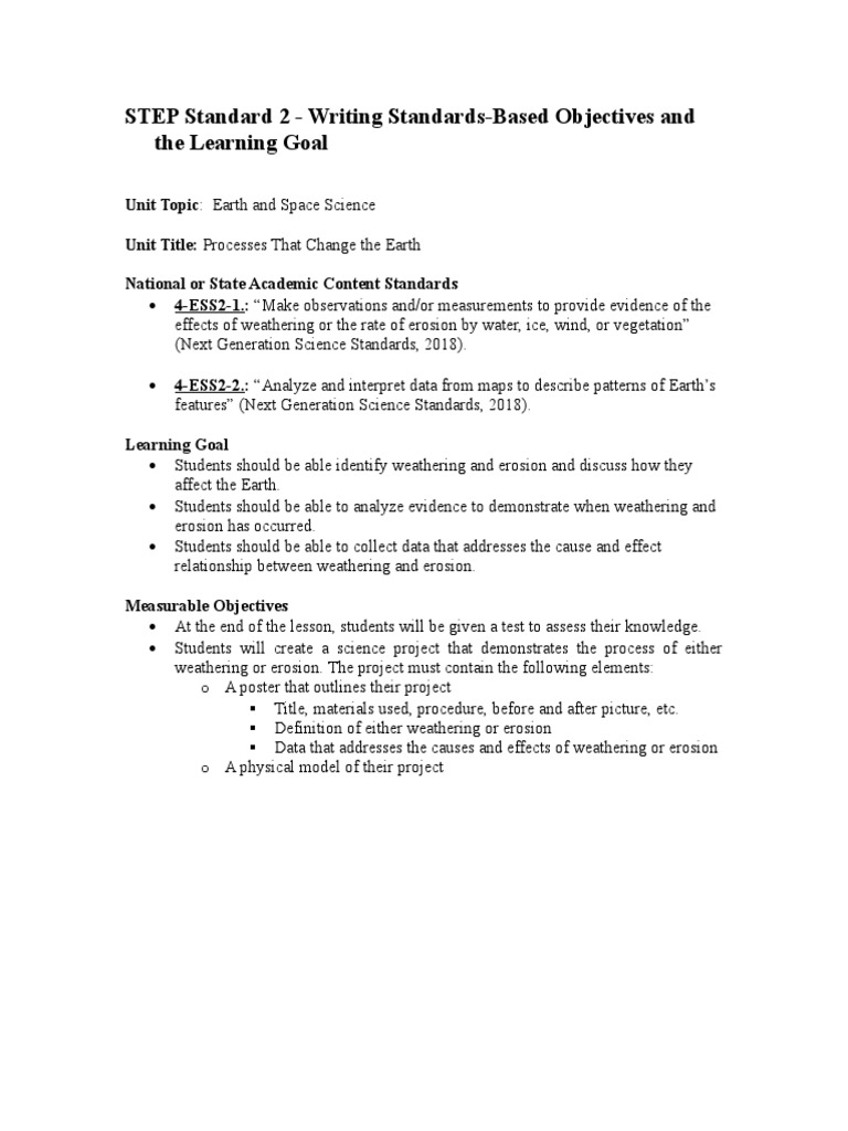 Step Standard 2 3 | PDF | Weathering | Cognition