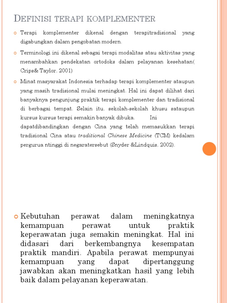 Terapi Komplementer | PDF