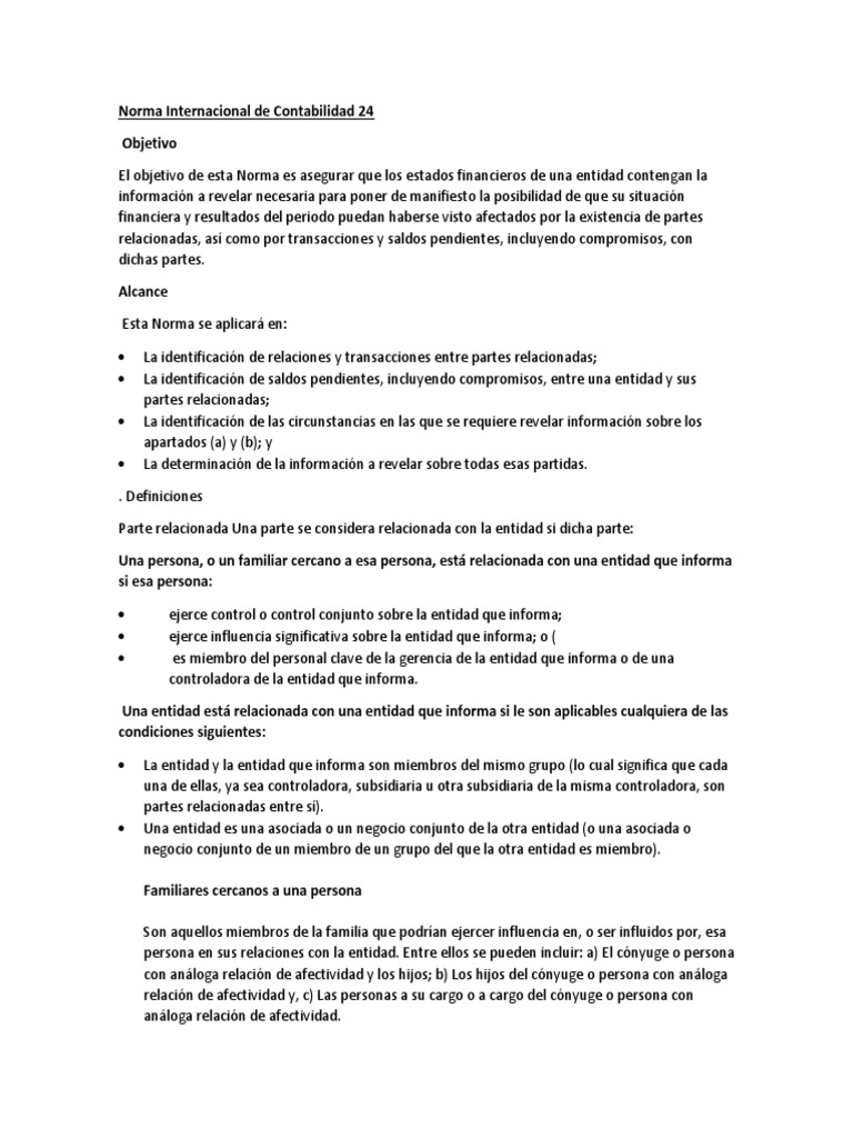 Nic 24 | PDF | normas internacionales de INFORMACION FINANCIERA ...