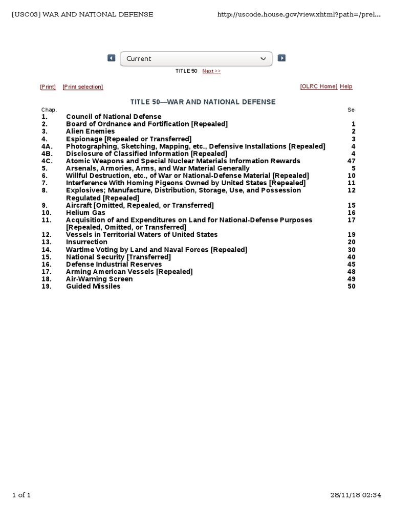 National Security Act 50 USC | PDF | International Relations | Military ...