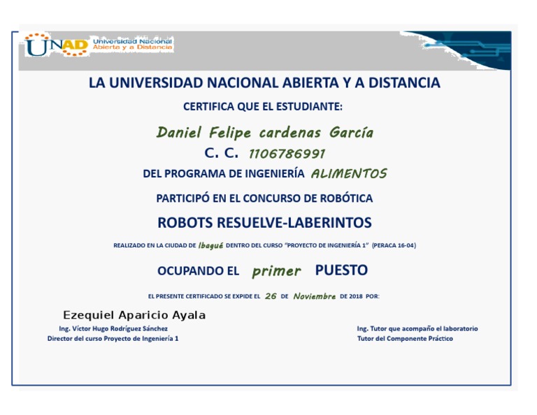 Diploma de Concurso de Robotica | PDF | Robótica | Ingeniería ...