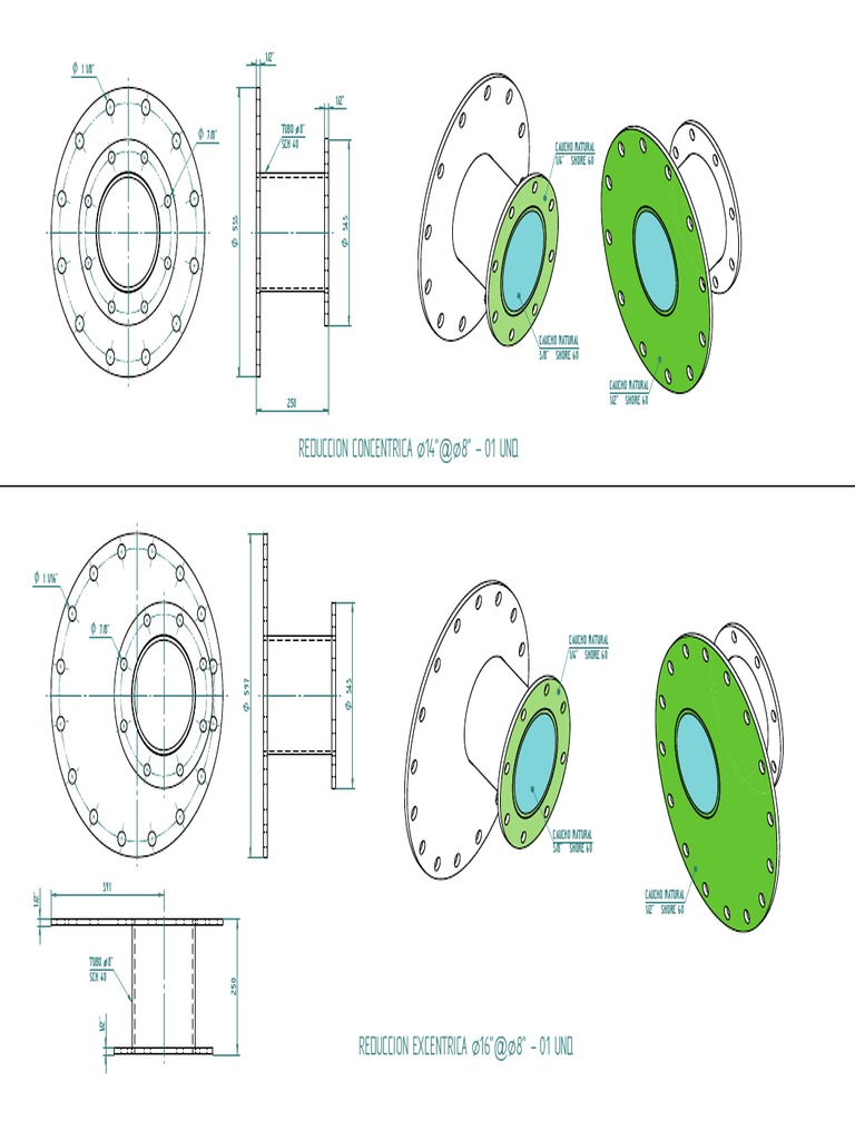 Diseño de sistema de tuberías con reducciones concéntricas y ...