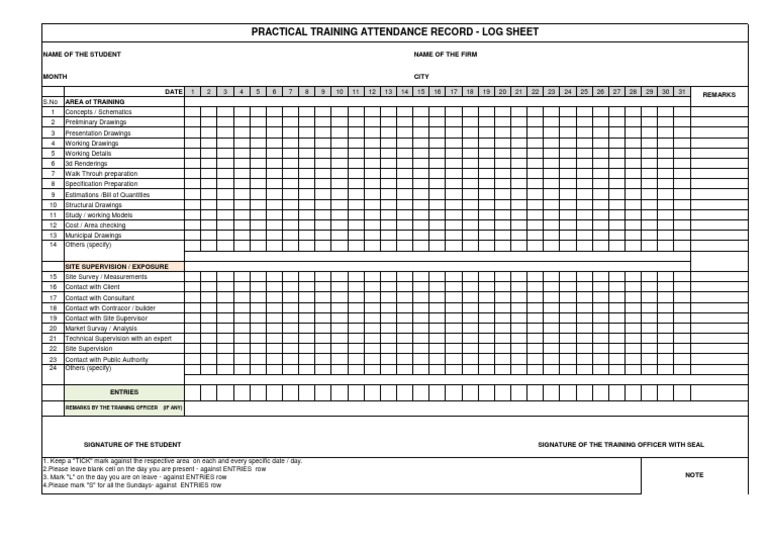 Pt18 - Monthly Log Template | PDF